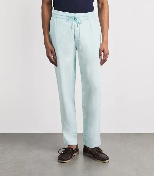 Vilebrequin Linen Drawstring Parc Trousers - Blue
