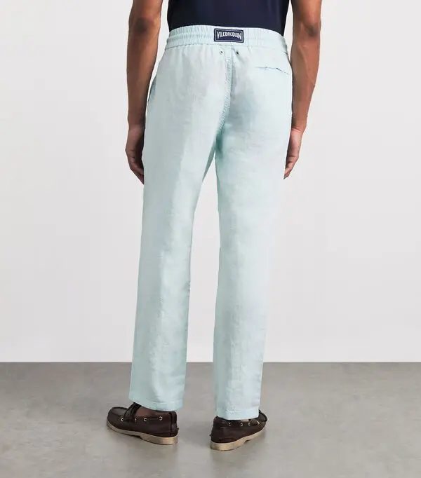 Vilebrequin Linen Drawstring Parc Trousers - Blue