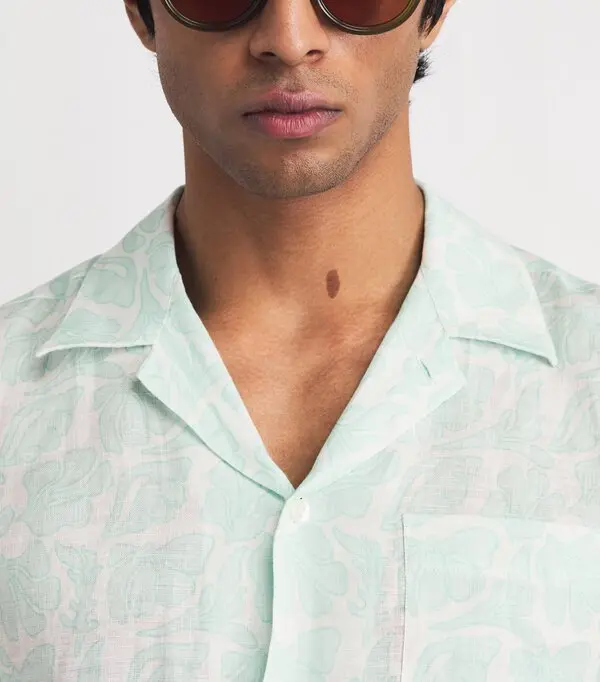 Vilebrequin Linen Seashells Charli Shirt - White