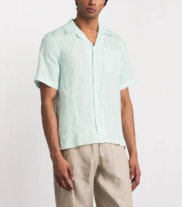 Vilebrequin Linen Seashells Charli Shirt - White
