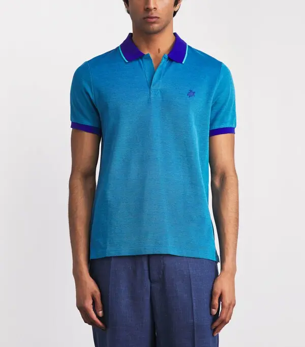 Vilebrequin Organic Cotton Palatin Polo Shirt - Blue