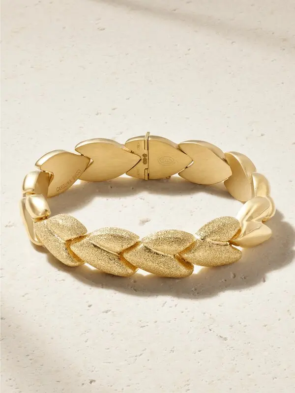 Carolina Bucci 18-karat Yellow Florentine Finish Link Bracelet - Gold