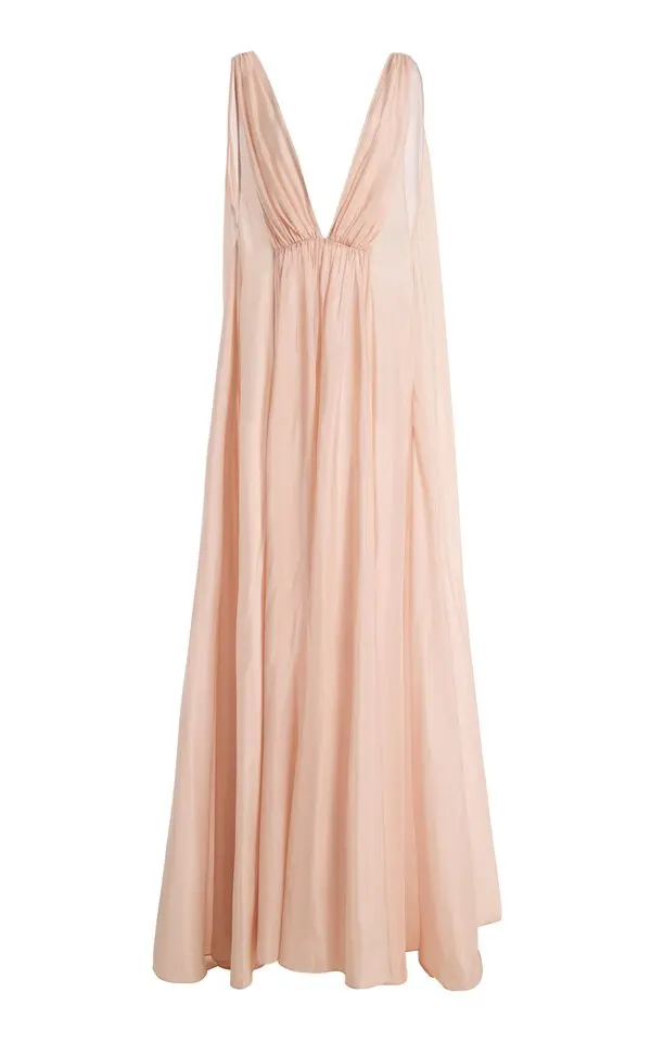 TEMILY Angelina Silk Habotai Maxi Dress