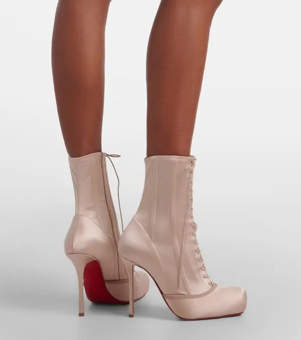 CHRISTIAN LOUBOUTIN Pavlova Crêpe Satin Ankle Boots