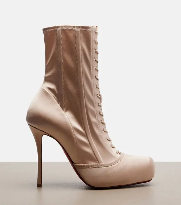 CHRISTIAN LOUBOUTIN Pavlova Crêpe Satin Ankle Boots