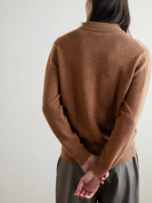 BEAMS Wool Polo Shirt - Brown
