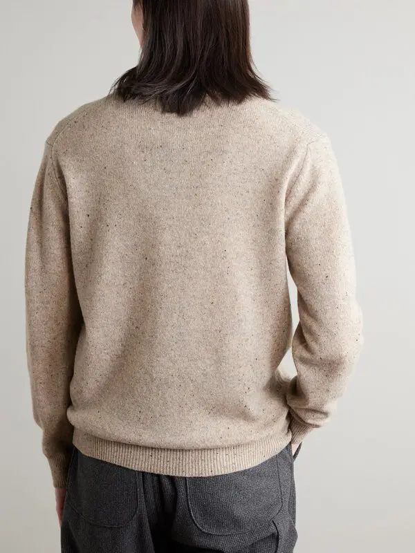 BEAMS Wool Polo Shirt - Neutrals