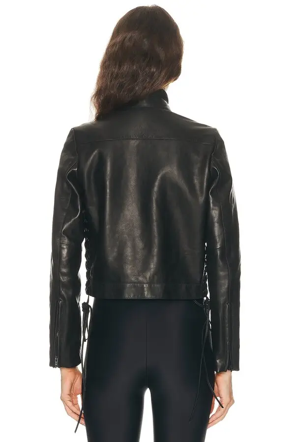 Balenciaga Lace Up Biker Jacket