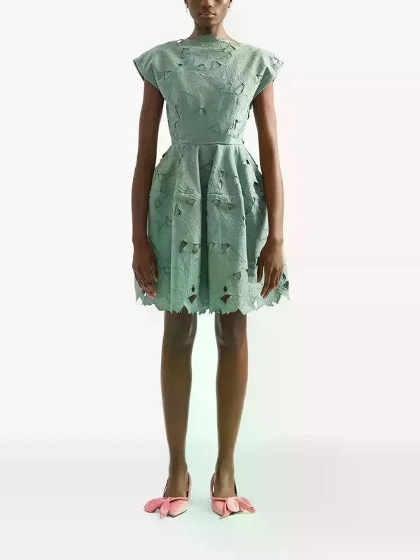 Erdem Embroidered Mini Dress - Green