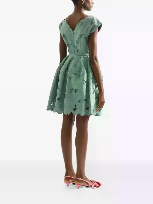 Erdem Embroidered Mini Dress - Green