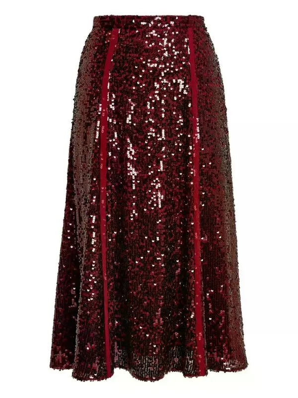 Erdem Sequin A-line Skirt