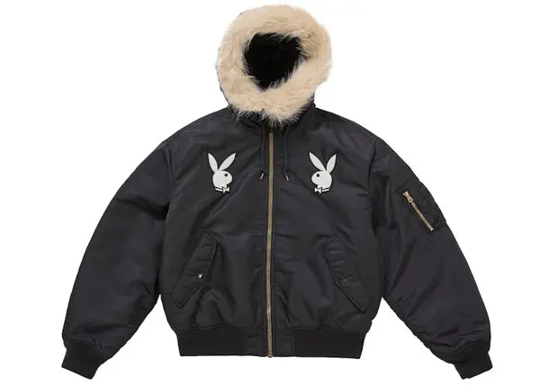 Supreme Playboy Hooded Ma 1 - Black