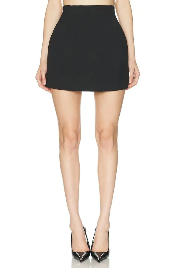 EAVES X Jasmine Tookes Irene Classic Suiting Mini Skirt - Black