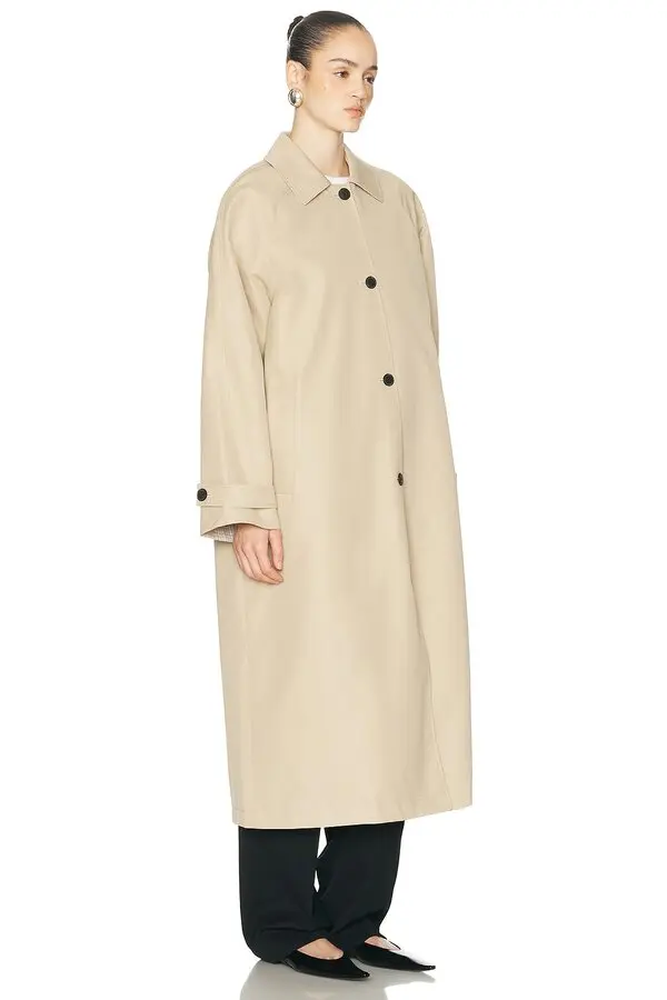 EAVES Lena Car Coat In Beige