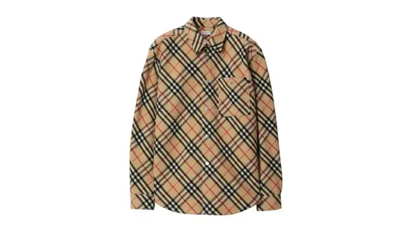 Burberry Long Sleeved Wool Checked Shirt