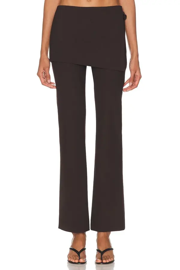 EAVES X Jasmine Tookes Dana Apron Pant - Espresso