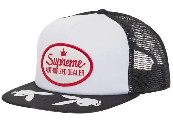 Supreme Playboy Mesh Back 5 Panel Cap - Black