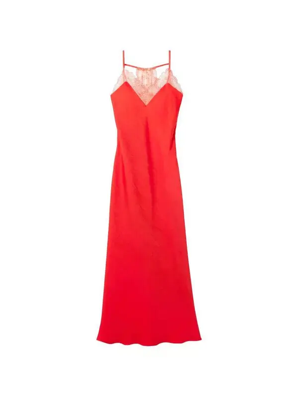 Claudie Pierlot Lace V-neck Dress - Red