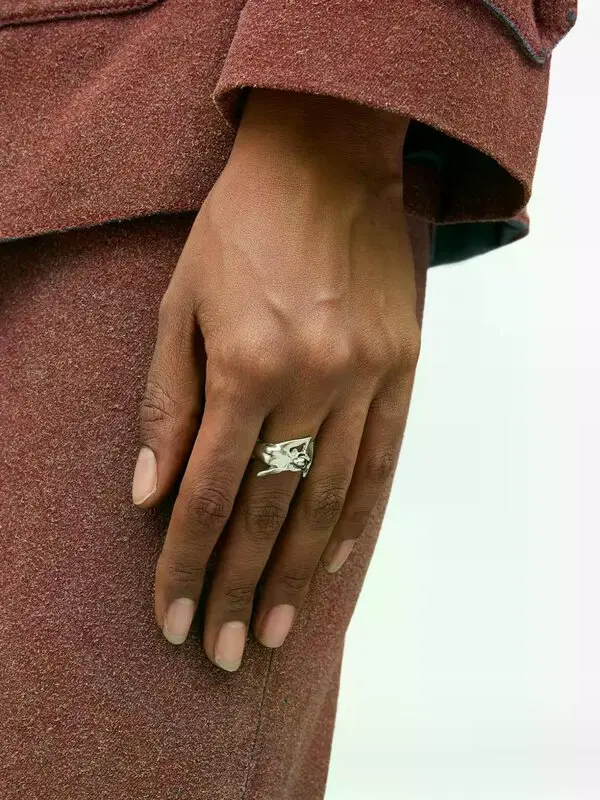 MAISON MARGIELA Mermaid Textured Ring - Silver