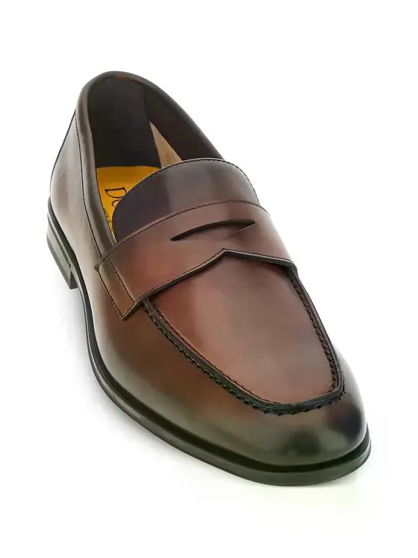 DOUCAL'S Leather Penny Loafers - Brown