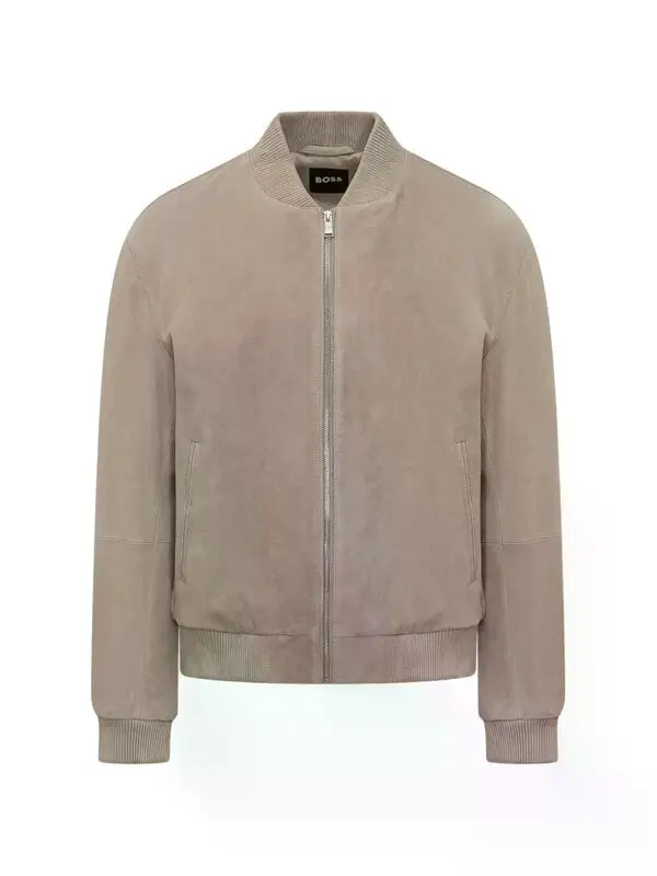 BOSS Leather Zip-up Jacket