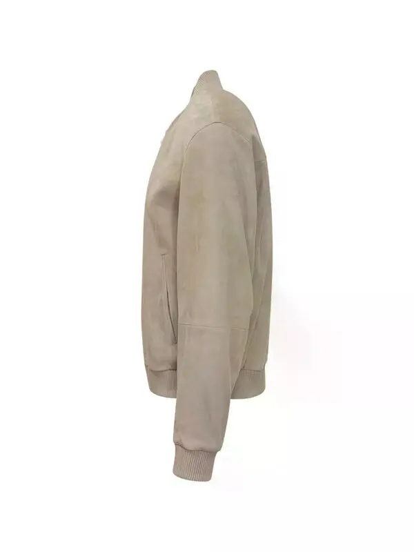 BOSS Leather Zip-up Jacket