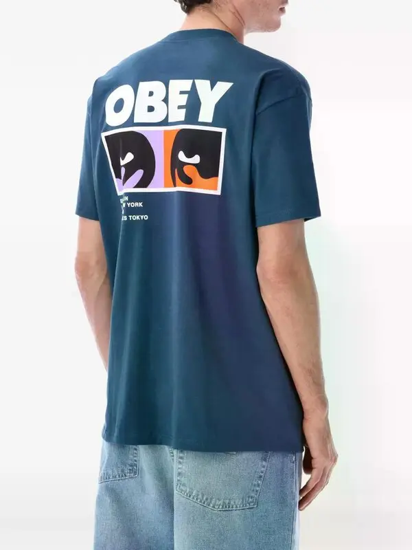 Obey Watching T-shirt - Blue