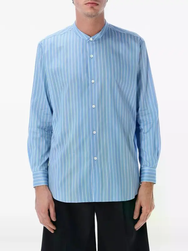 Auralee Stand-collar Striped Shirt
