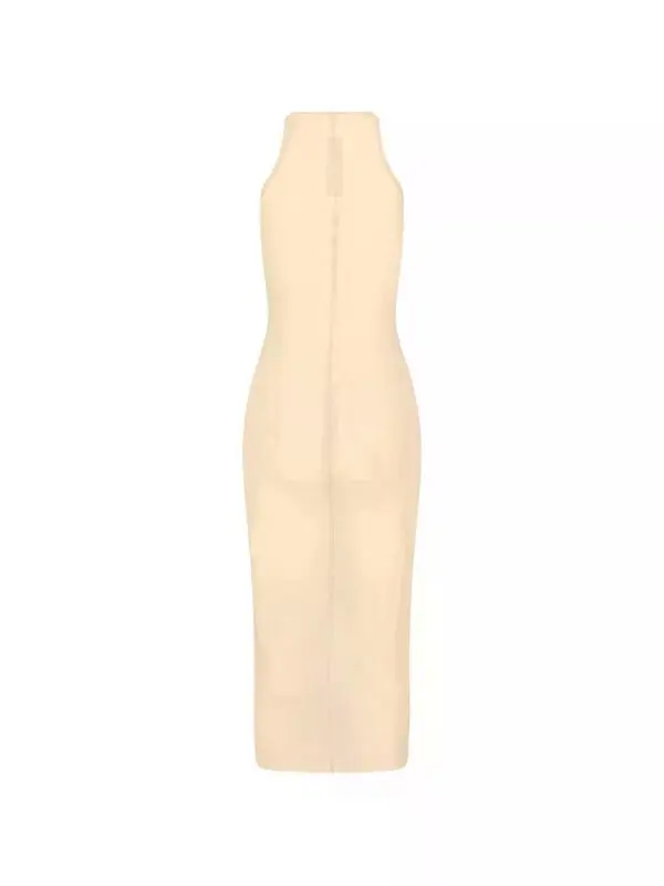 Rick Owens Ribbed-knit Midi Dress - Neutrals
