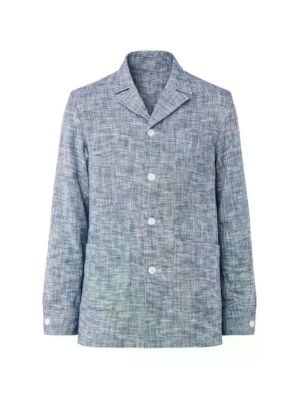 Officine Générale Sheldon Patch-pocket Cotton Overshirt