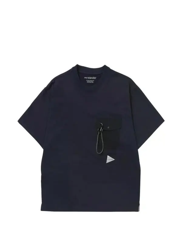 AND WANDER Chest Pocket T-shirt - Blue