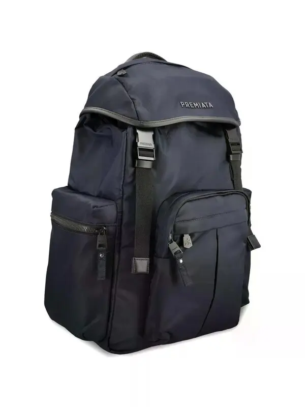 Premiata Brooker Backpack With Leather Trim - Blue