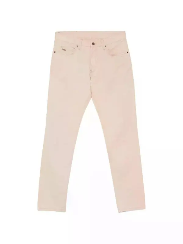 Emporio Armani Logo-patch Trousers - Neutrals