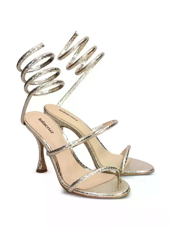 Lola Cruz Greta 95 Spiral Ankle Sandals