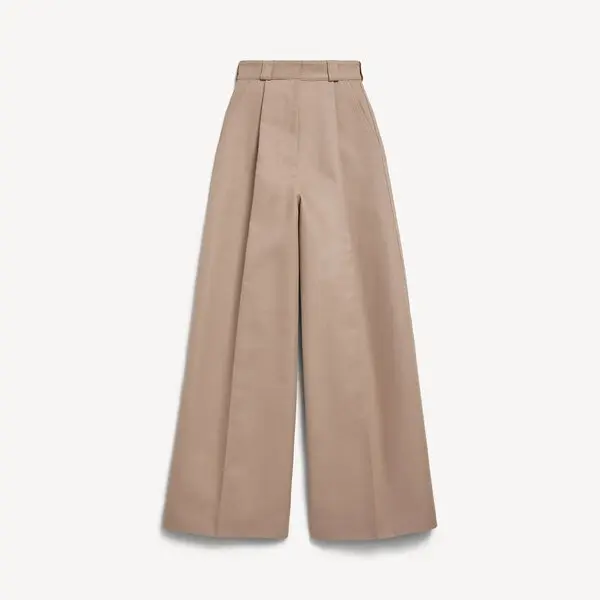 Balenciaga High-waisted Wide-leg Trousers - Beige