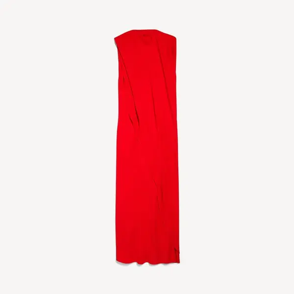 Balenciaga Draped Maxi Dress - Red