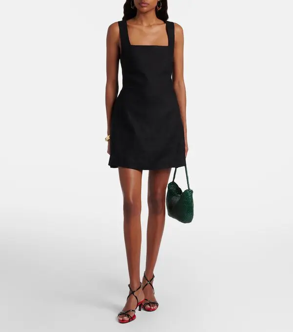 Posse Alice Linen Mini Dress - Black