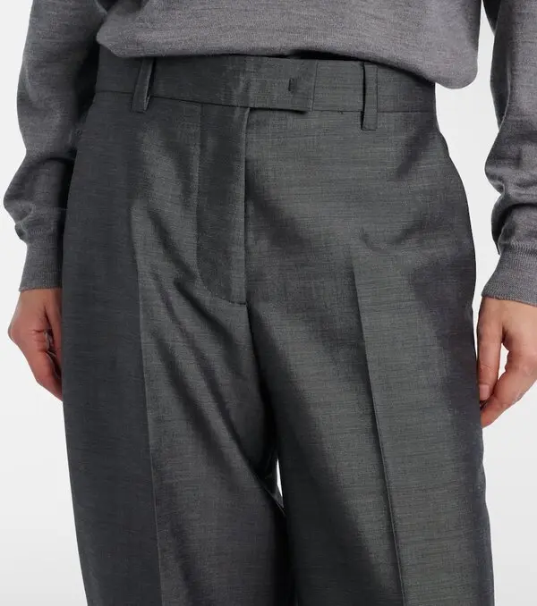 Miu Miu Mohair And Wool Straight Pants