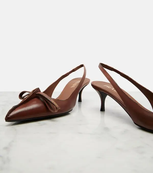 Prada Leather Slingback Pumps