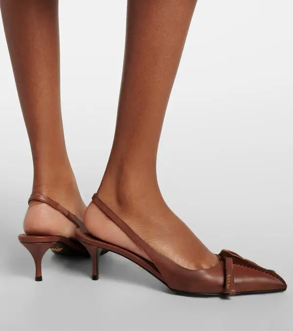 Prada Leather Slingback Pumps