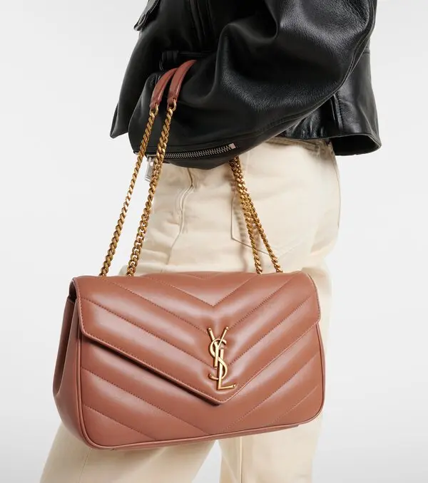 Saint Laurent Loulou Medium Shoulder Bag - Brown