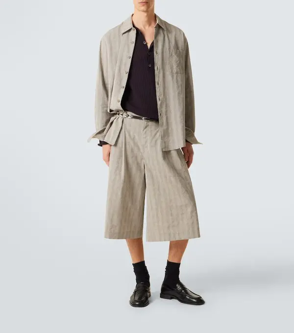 Our Legacy Above Striped Cotton And Linen-blend Shirt