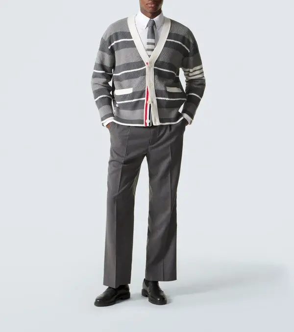 Thom Browne Striped Cotton Cardigan
