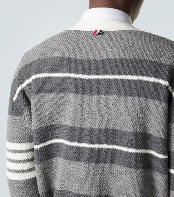 Thom Browne Striped Cotton Cardigan