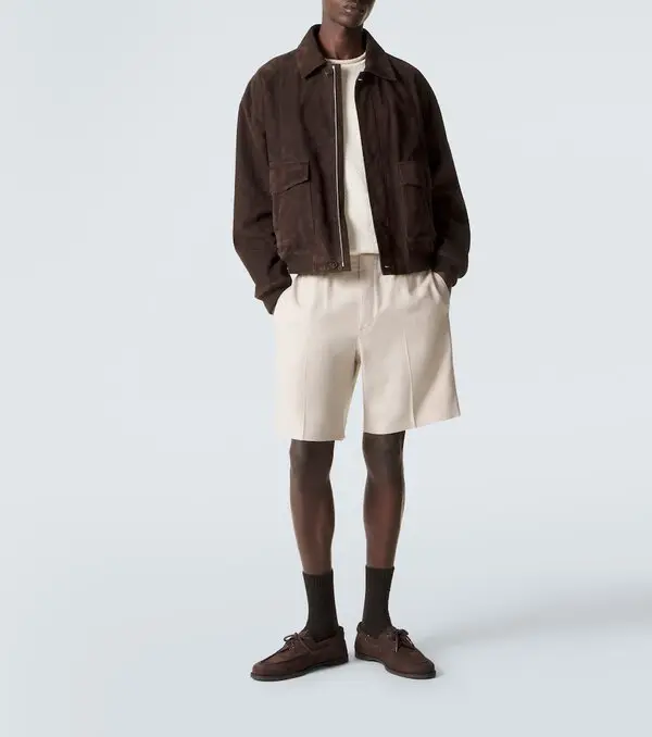 John Lobb Foil Suede Boat Shoes