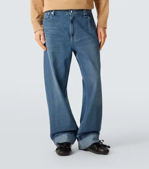 Simone Rocha Crystal-embellished Straight Jeans - Blue