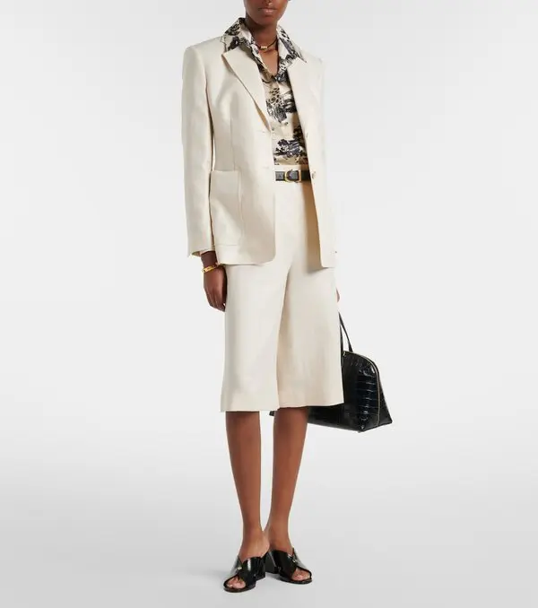 Max Mara Volonta Linen Blazer - White