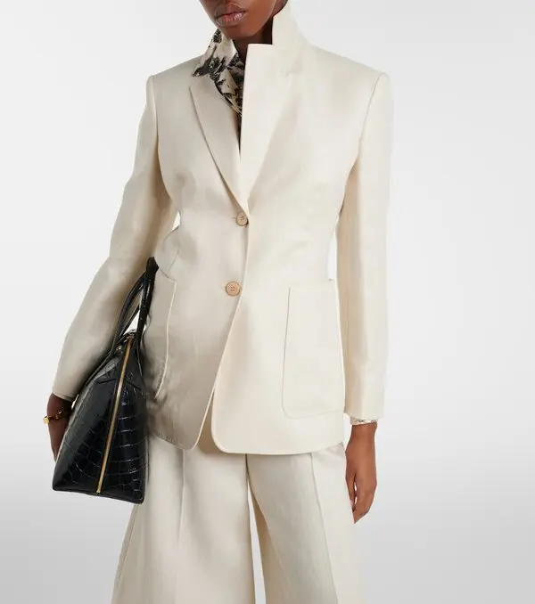 Max Mara Volonta Linen Blazer - White