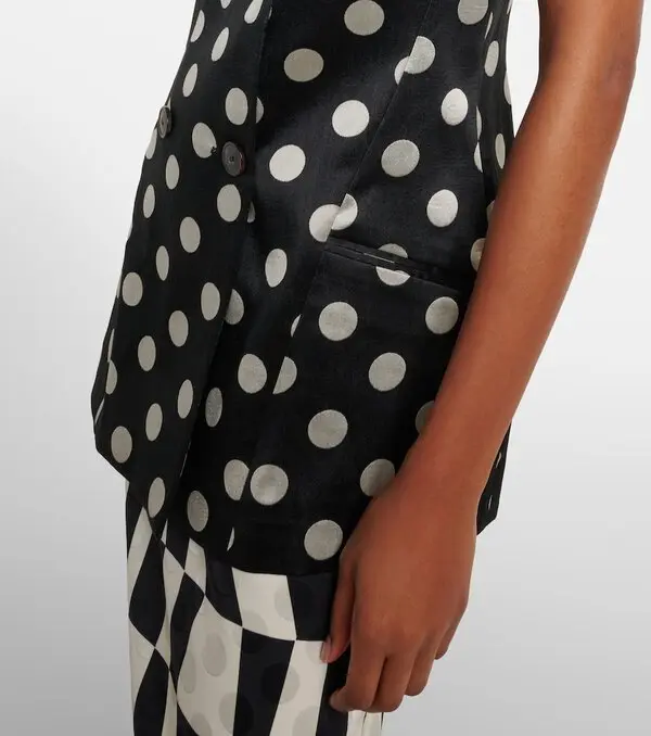 Dries Van Noten Polka-dot Double-breasted Blazer