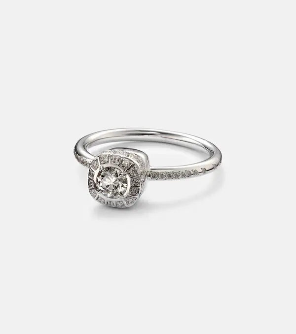 Pomellato Nudo Petit 18kt White Gold Ring With Diamonds - Silver